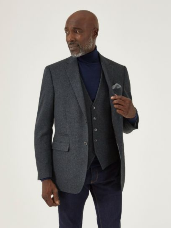 Skopes Dark Teal Tweed Blazer – Wolf & West Menswear