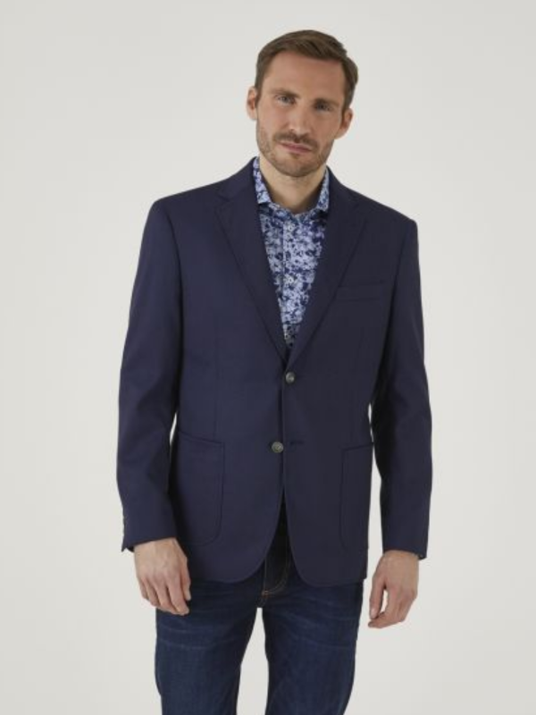 Skopes Navy Textured Blazer – Wolf & West Menswear