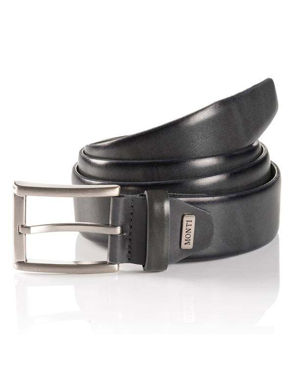 Monti London Grey Leather Belt – Wolf & West Menswear
